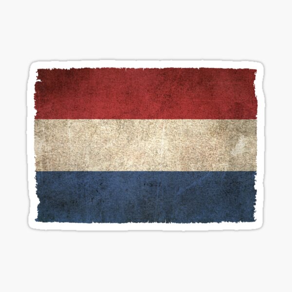 "Old and Worn Distressed Vintage Flag of The Netherlands" Sticker for ...