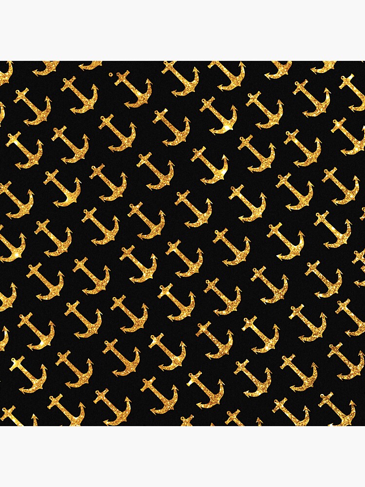 "Vintage Retro Sailor Gold Glitter Nautical Anchors" Sticker by ...