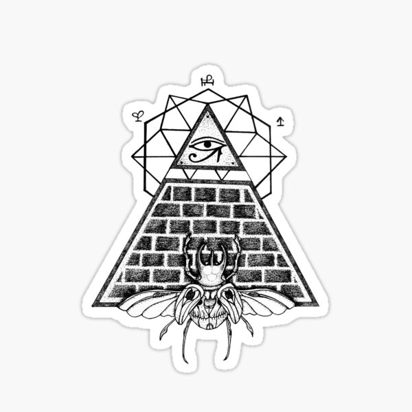 "Pyramid" Sticker for Sale by alesaenzart | Redbubble