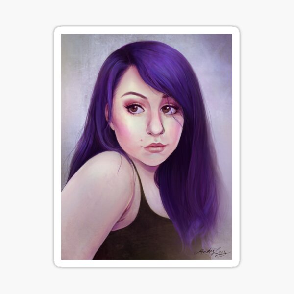 "Purple Girl" Sticker for Sale by AndreLuiz | Redbubble