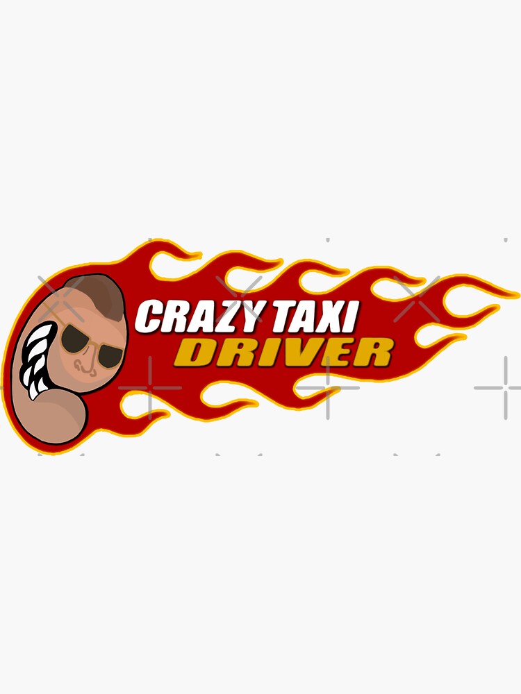 "Crazy Taxi Driver" Sticker for Sale by Hellmoo | Redbubble