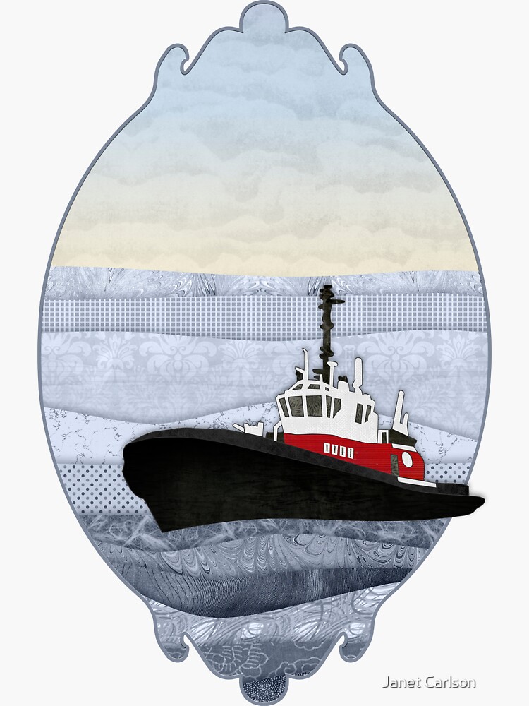 "Tugboat" Sticker for Sale by janetcarlson | Redbubble