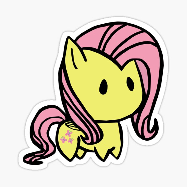"fluttershy" Sticker for Sale by Malentis | Redbubble