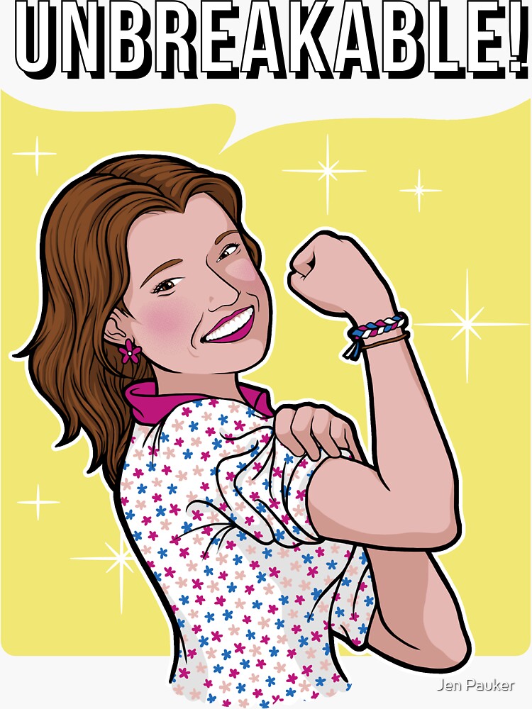 "Unbreakable!" Sticker by jenpauker | Redbubble