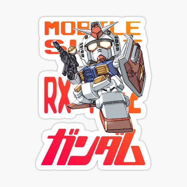 "Gundam 02" Sticker by goomba1977 | Redbubble
