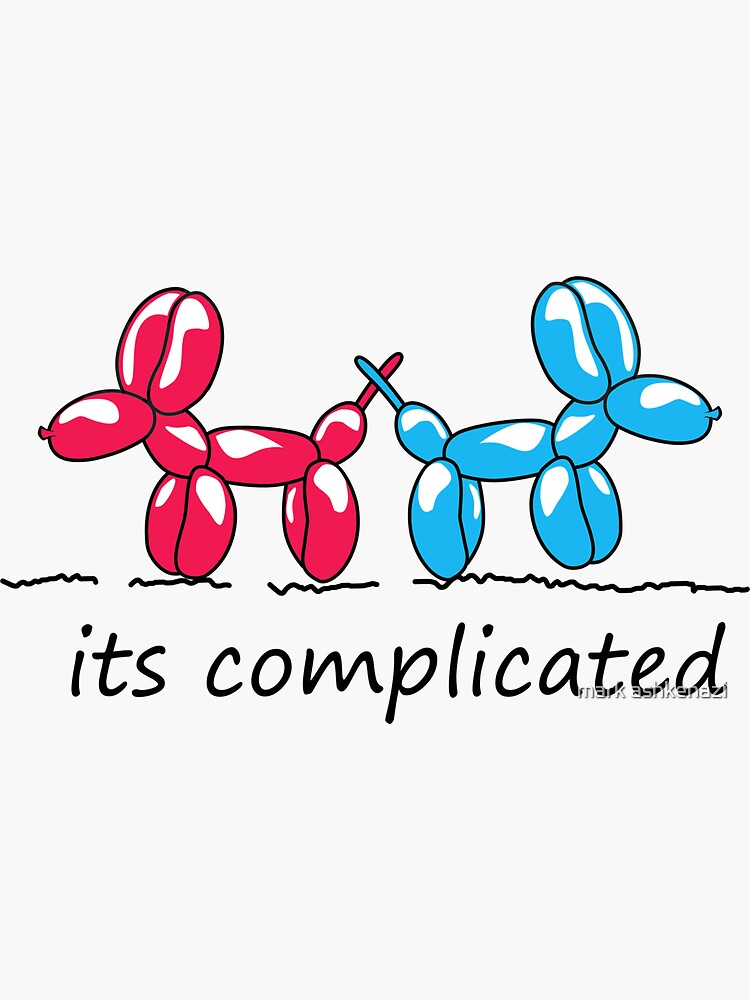 "its complicated " Sticker for Sale by motiashkar | Redbubble