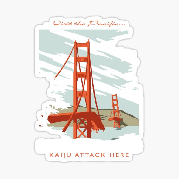 "Visit the Pacific" Sticker by Crocktees | Redbubble