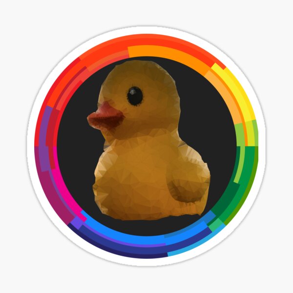 "Polygon art : Duck Quack Quack" Sticker for Sale by Kiuuby | Redbubble