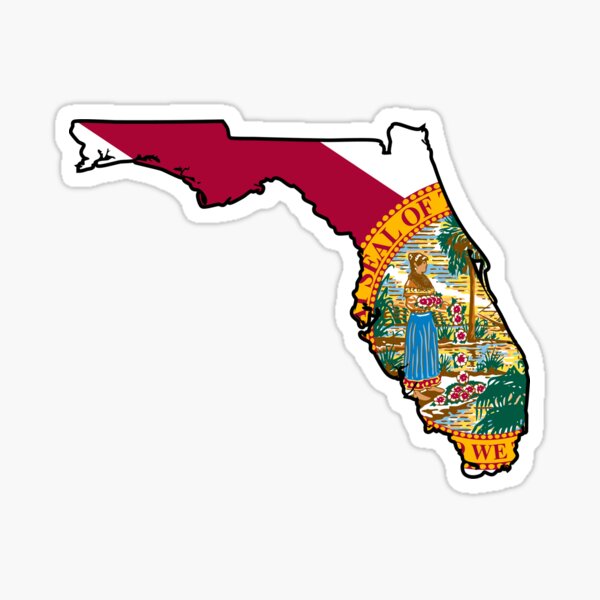 "Florida Flag [Blk] | State Line | SteezeFSC" Sticker for Sale by ...