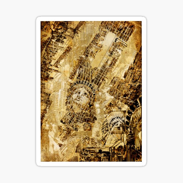 "Manhattan map antique" Sticker by BekimART | Redbubble