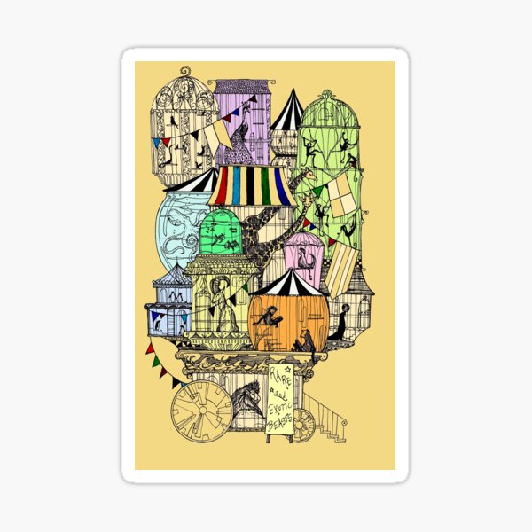 "Rare and Exotic Beasts" Sticker for Sale by jessicagadra | Redbubble