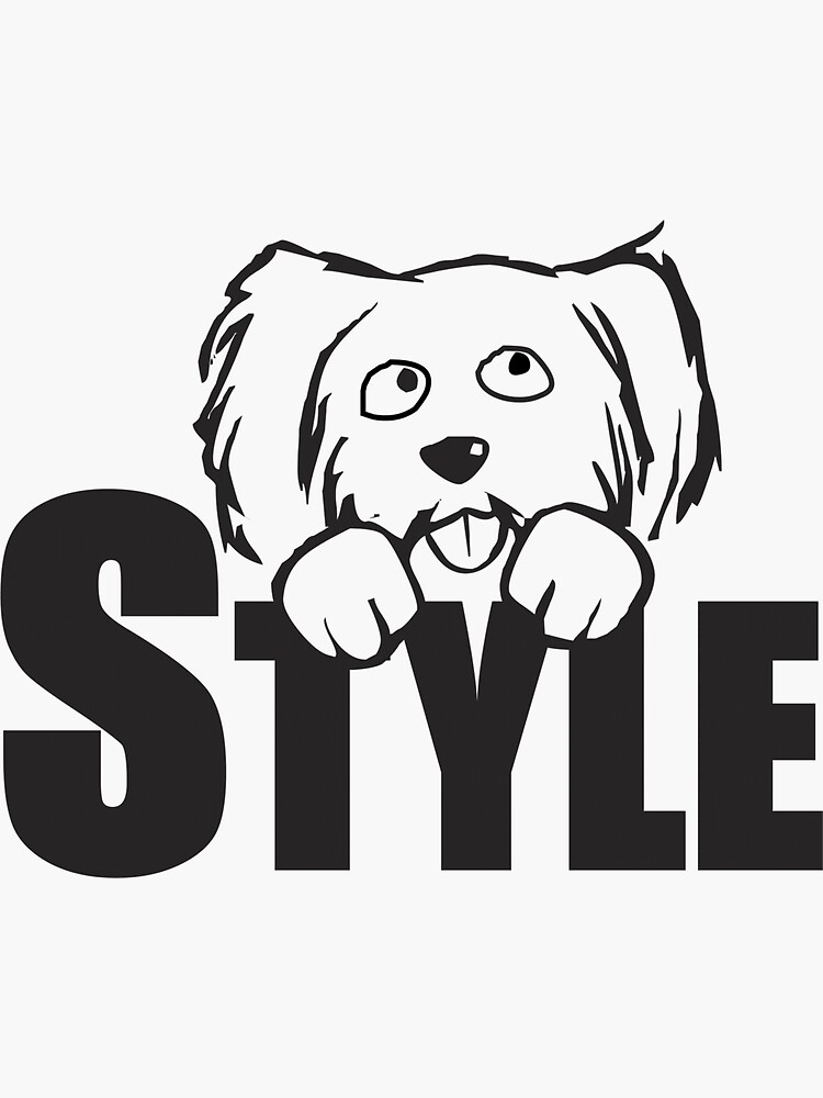 "Cute Doggy Style" Sticker for Sale by tidyware | Redbubble