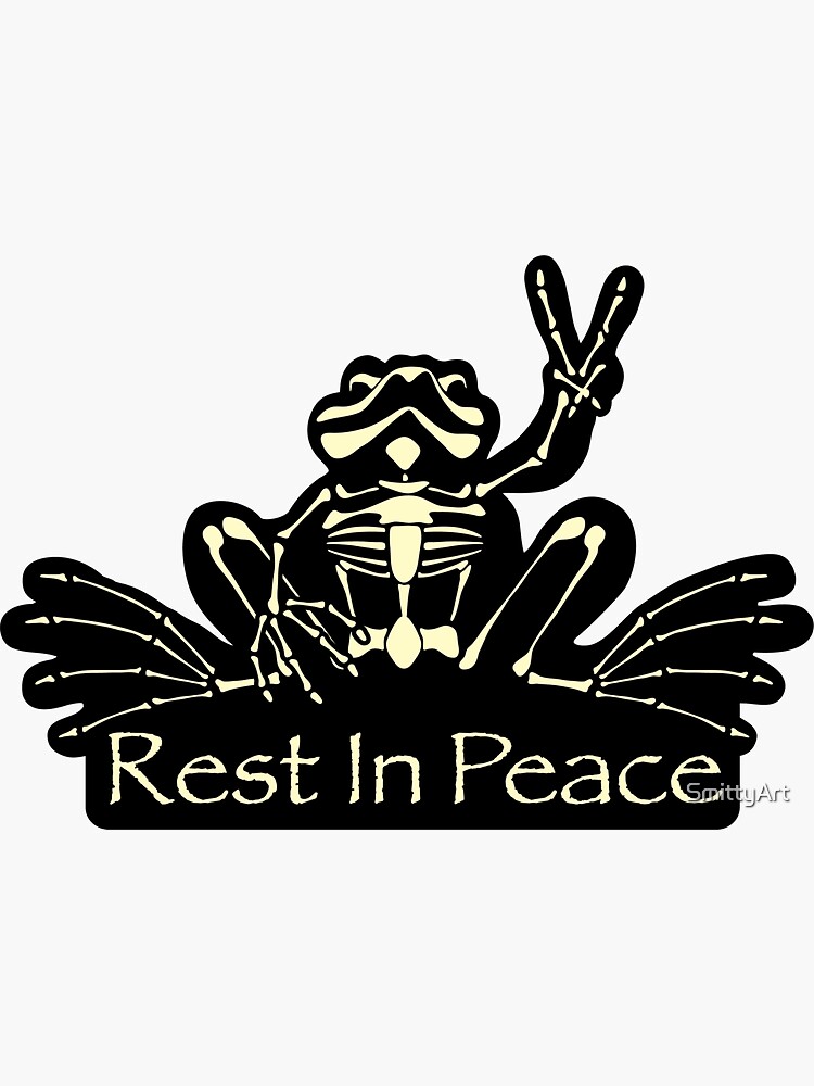 "RIP Frog" Sticker by SmittyArt | Redbubble