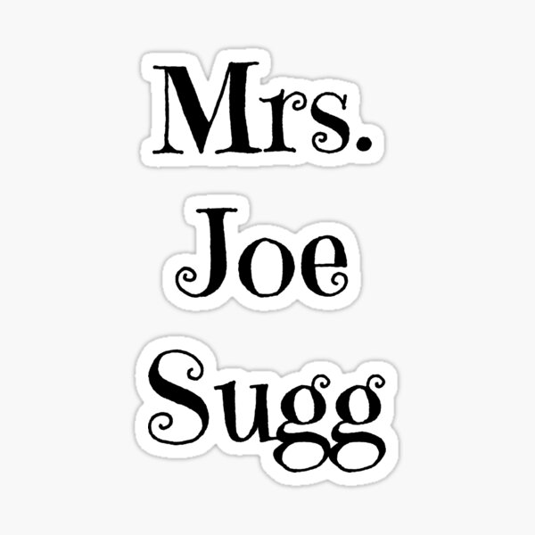"Mrs. Joe Sugg" Sticker for Sale by BaileyLisa | Redbubble