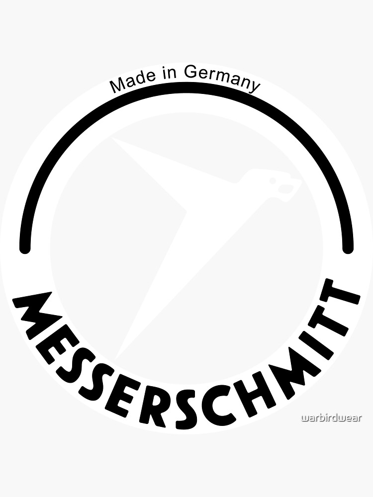 "Messerschmitt Aircraft Company Logo (White)" Sticker for Sale by ...