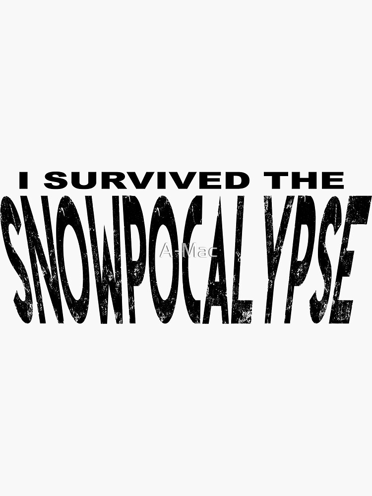 "Snowpocalypse Black Variant" Sticker by A-Mac | Redbubble