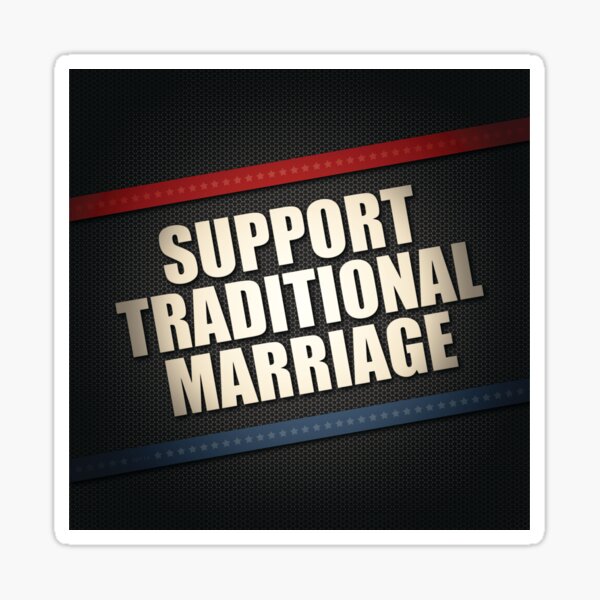 Traditional Marriage Stickers | Redbubble