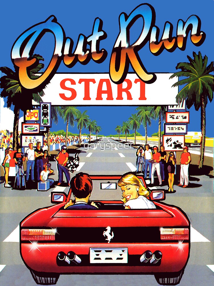 "outrun 90s" Sticker for Sale by garyspeer | Redbubble