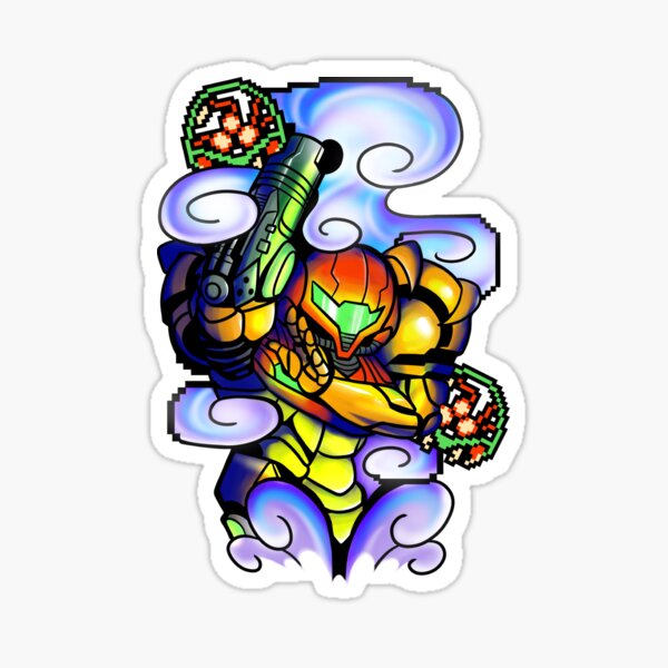 "Metroid Samus Aran" Sticker by Crescent31 | Redbubble