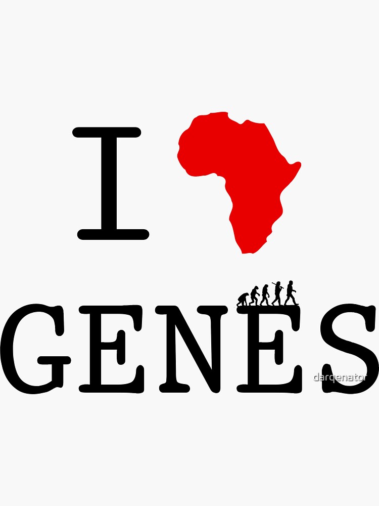 "African genes" Sticker by darqenator | Redbubble