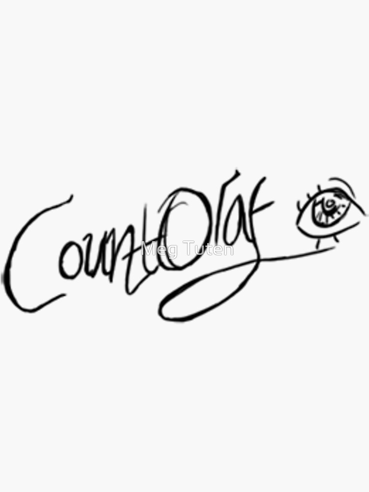 "Count Olaf signature shirt" Sticker for Sale by meghantuten | Redbubble