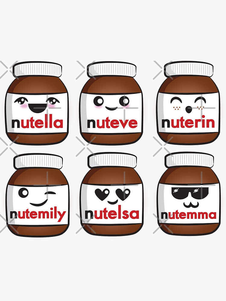 "Nutella faces" Sticker by Lauramazing | Redbubble