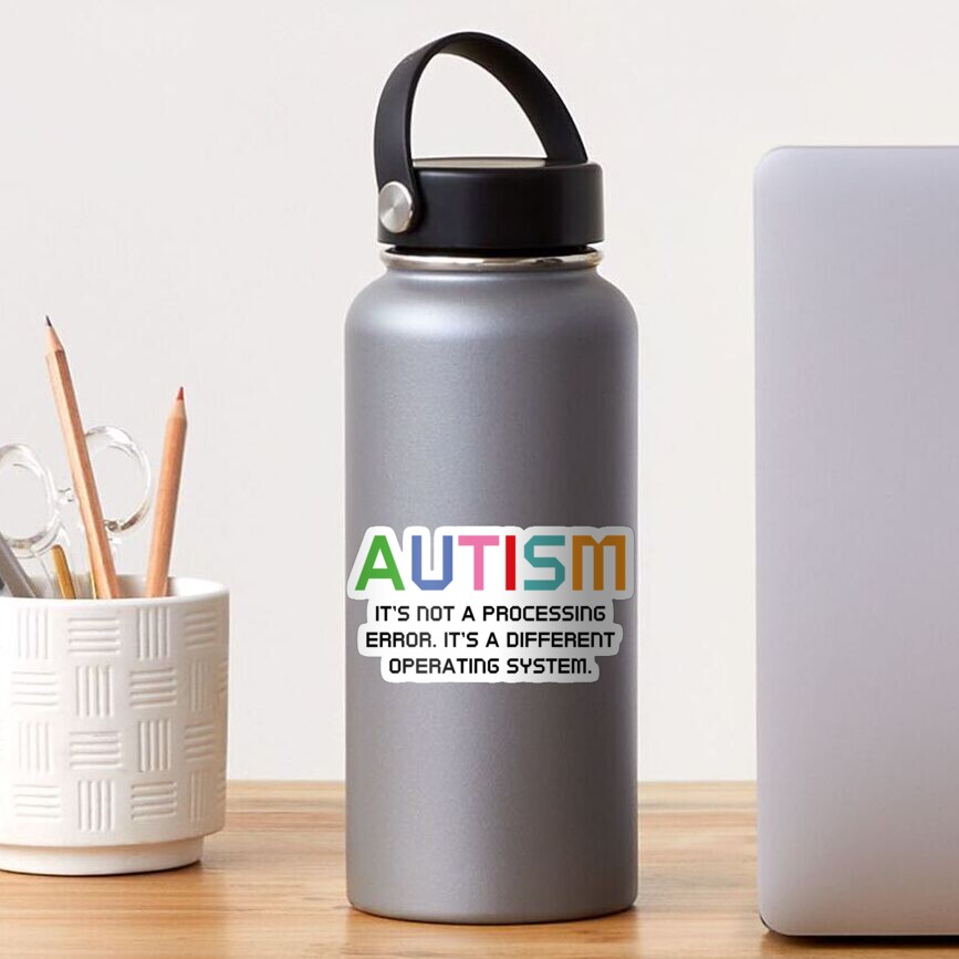 "Autism Operating System" Sticker for Sale by DesignFactoryD | Redbubble