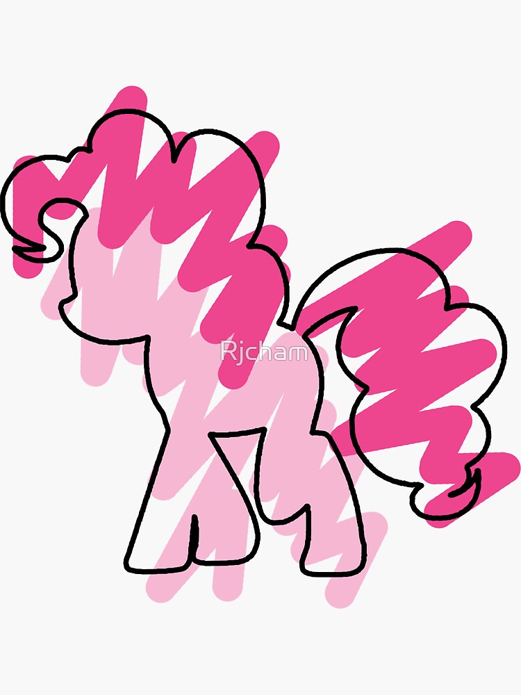 "PINKIE PIE" Sticker for Sale by Rjcham | Redbubble