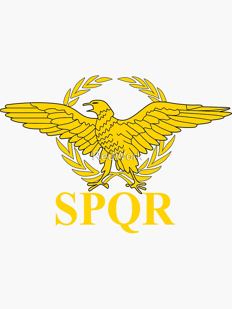 " SPQR Roman Legion" Sticker for Sale by RedWork | Redbubble