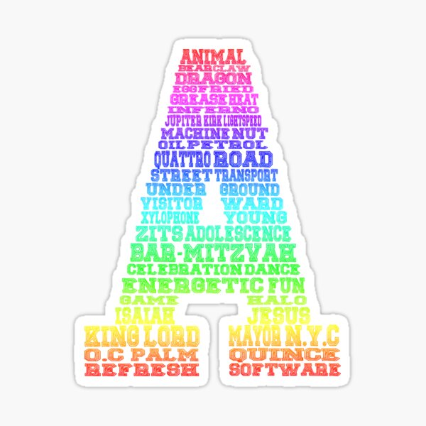 "Word Association - Rainbow Gradient" Sticker by Sthomas88 | Redbubble