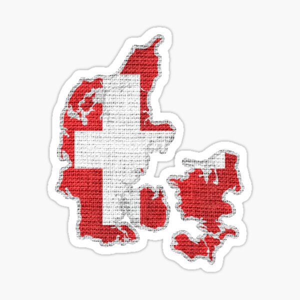 "Denmark Flag Map" Sticker for Sale by enhan | Redbubble