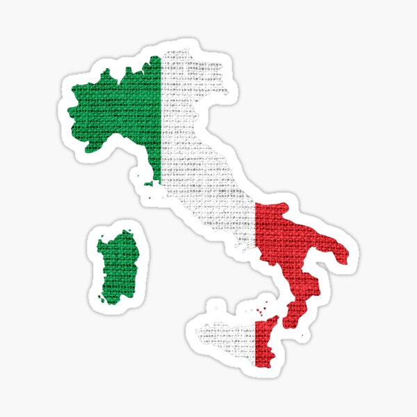 "Italy Flag Map" Sticker for Sale by enhan | Redbubble