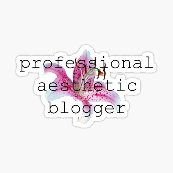 "Professional Aesthetic Blogger" Sticker by cielphantom | Redbubble