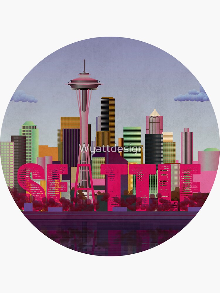"Seattle" Sticker for Sale by Wyattdesign | Redbubble