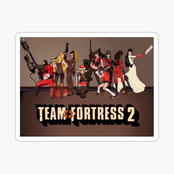 "Female Team Fortress 2 (Girls Rule)" Sticker for Sale by tymersdesigns ...