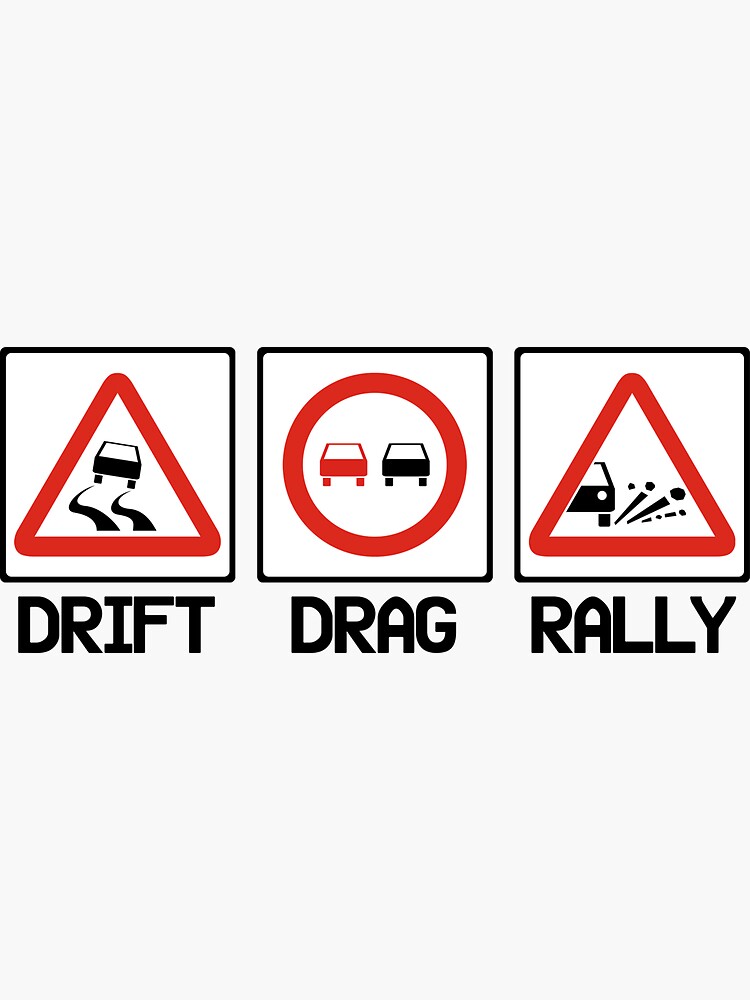 "Drift Drag Rally (2)" Sticker for Sale by PlanDesigner | Redbubble