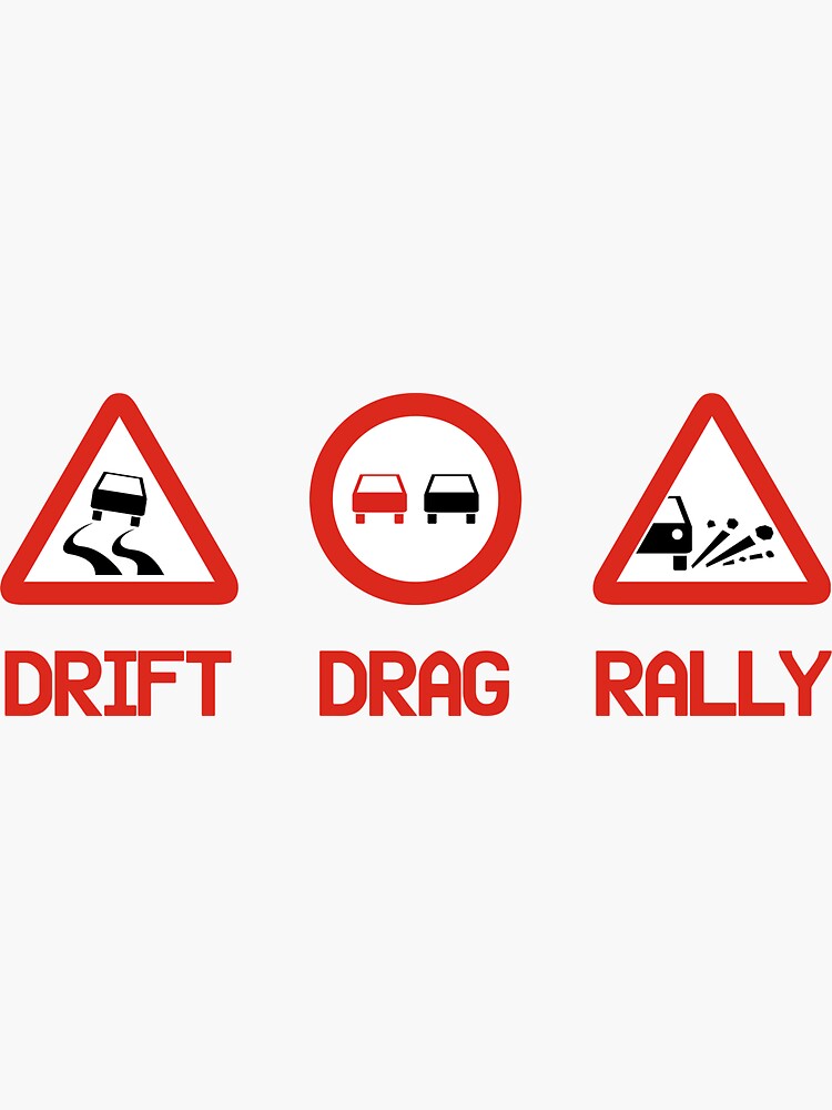 "Drift Drag Rally (3)" Sticker for Sale by PlanDesigner | Redbubble