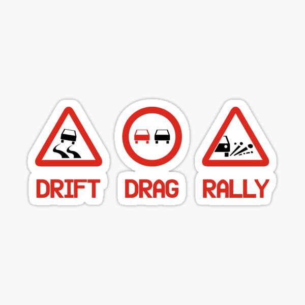 "Drift Drag Rally (3)" Sticker for Sale by PlanDesigner | Redbubble