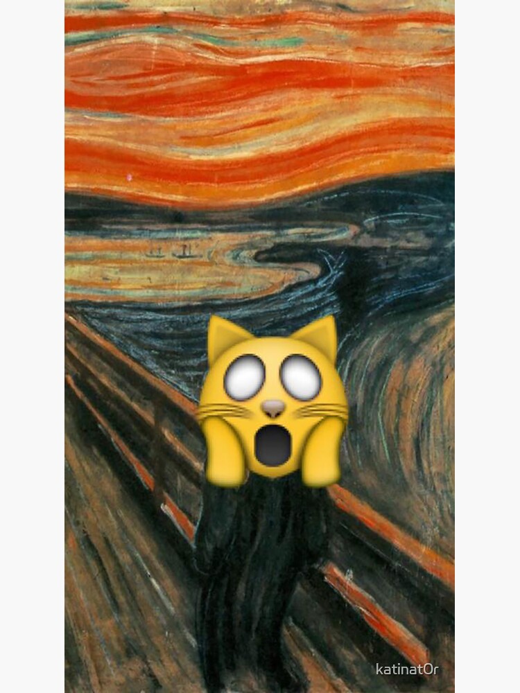 "Edvard Munch Emoji Remix" Sticker for Sale by katinat0r | Redbubble