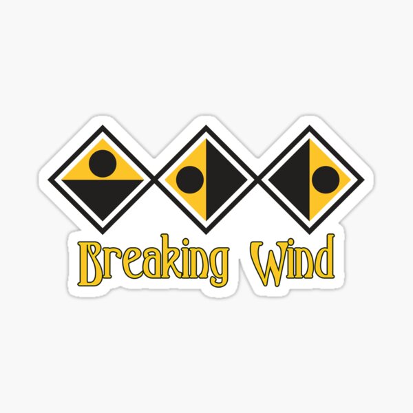 "Breaking Wind" Sticker by justinglen75 | Redbubble