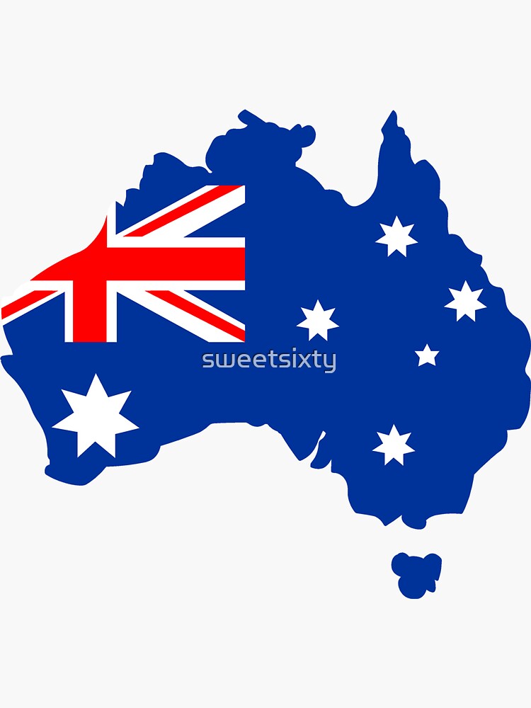"Map of Australia" Sticker for Sale by sweetsixty | Redbubble