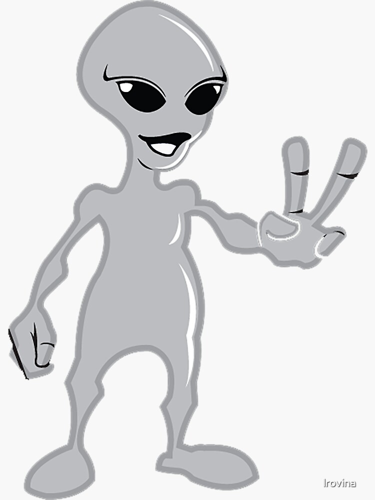 "Alien Peace" Sticker by lrovina | Redbubble