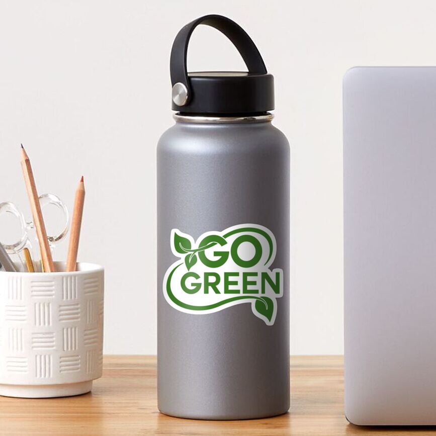 "Go Green" Sticker by Cheesybee | Redbubble