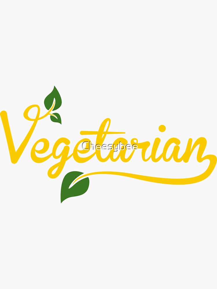 "Vegetarian" Sticker by Cheesybee | Redbubble