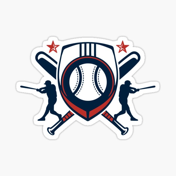 "baseball player logo" Sticker by Cheesybee | Redbubble