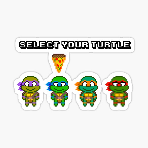 "Select Your Turtle (Leonardo) - TMNT Pixel Art" Sticker by ...