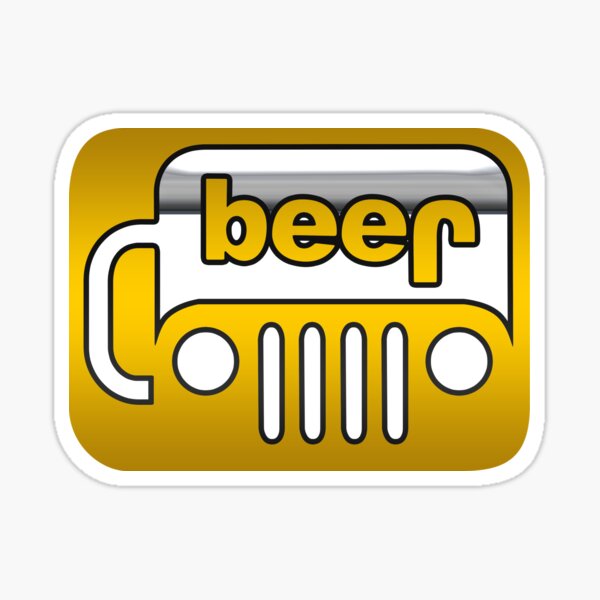 Jeep Beer Stickers | Redbubble