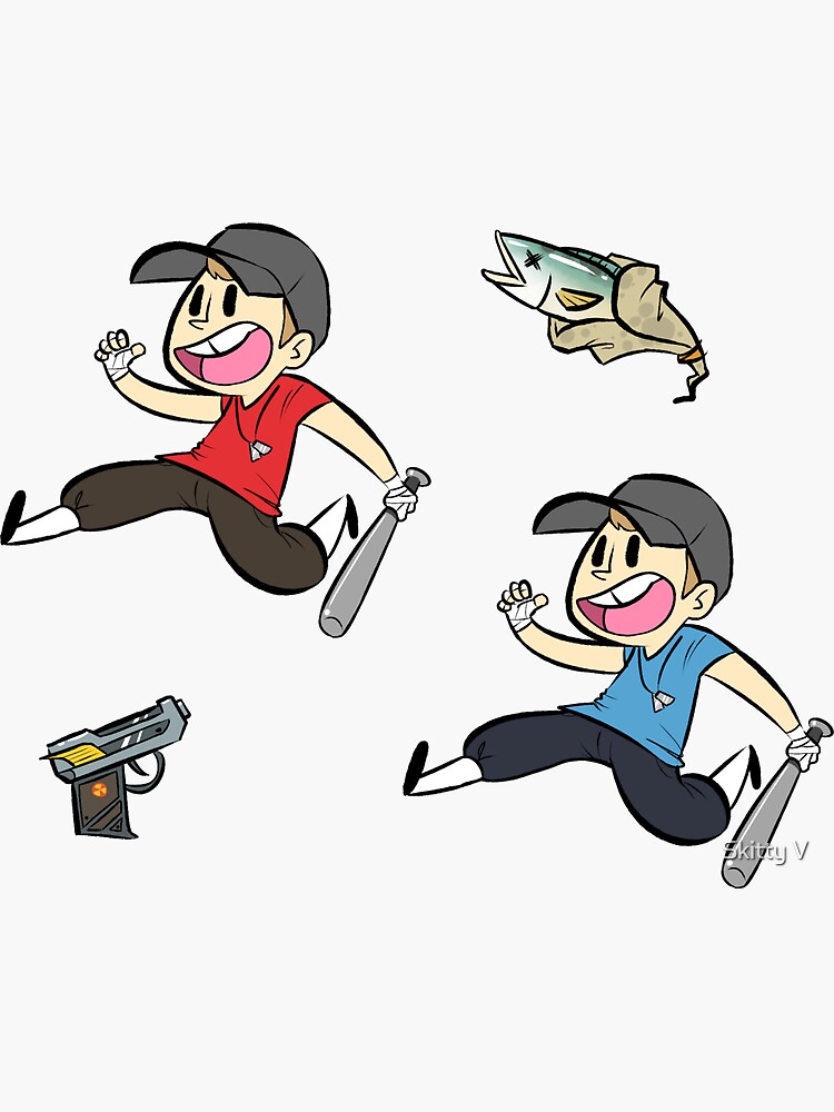 "TF2 Red and Blu Scout Pattern and Sticker Sheet" Sticker by ...