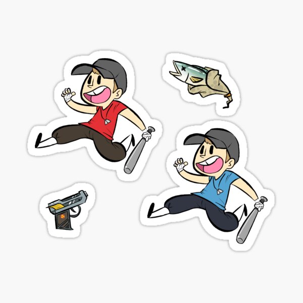"TF2 Red and Blu Scout Pattern and Sticker Sheet" Sticker by ...