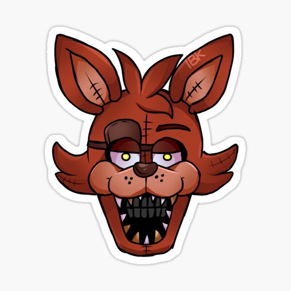 "Foxy Sticker" Sticker by InkyBlackKnight | Redbubble